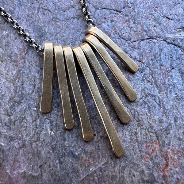 Metal Fringe Necklace - Etsy