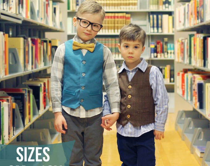 Schoolboy Vest PDF Pattern Size 6m to 12Y Boys Vest PDF Pattern by Sew ...