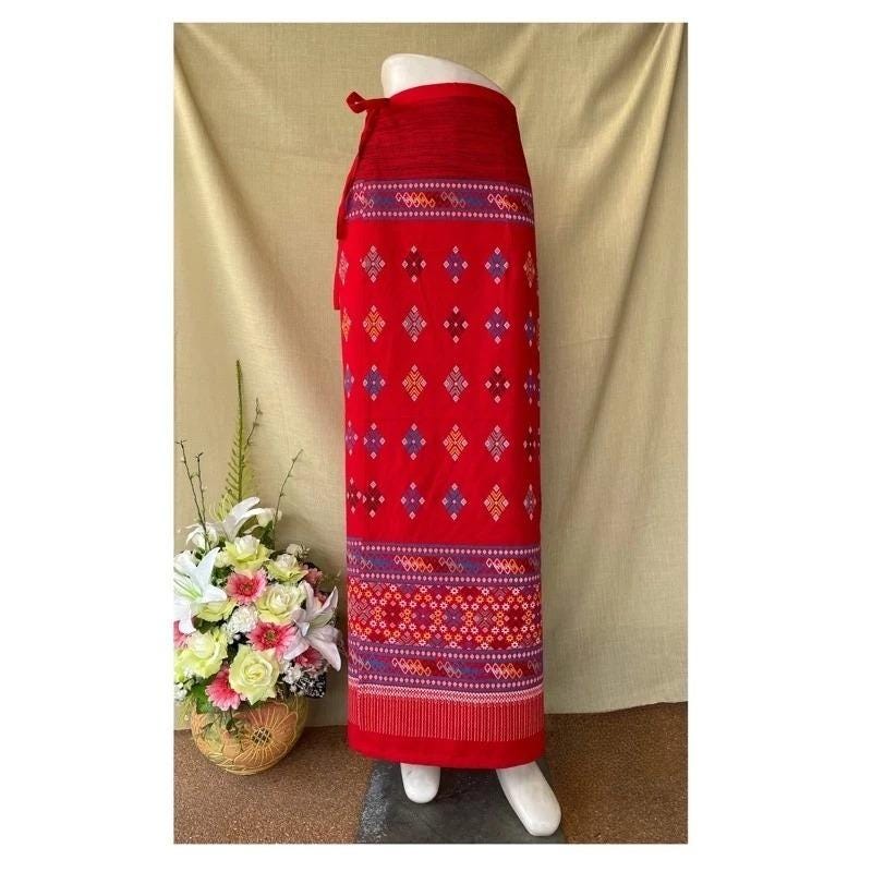 Thai Sarong Lanna Style - Thai, Laos Traditional Clothing - Cotton ...