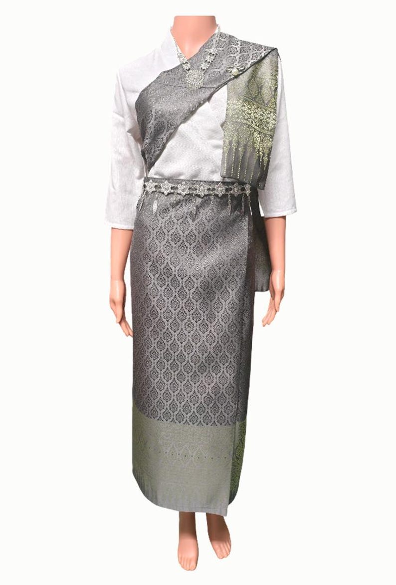 Set Thai Salong+sabai With Fusible Interfacing - Silk Fabric - Free ...