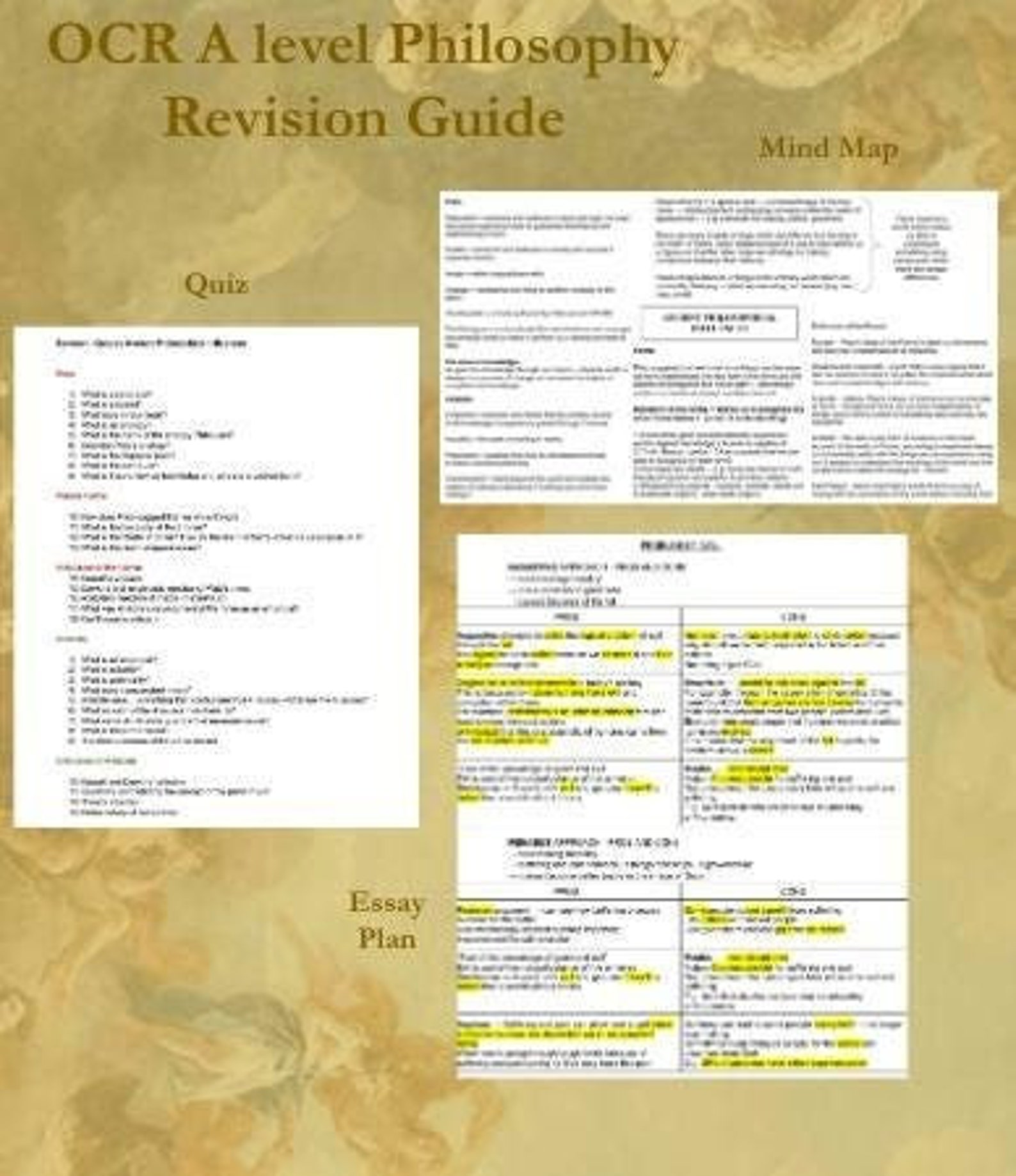 A-level OCR Religious Studies (philosophy) Revision Notes: A* Completed ...