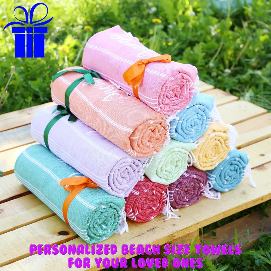 Personalized Beach Towels With Custom Name and Design, Quick Dry Towel ...