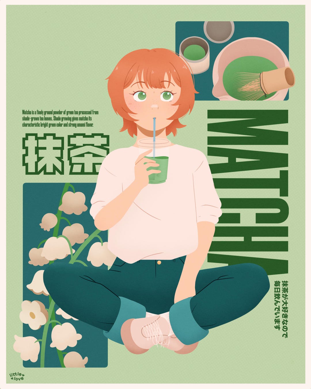 Matcha Lover | 8 X 10 Inch Anime Art Print - Etsy