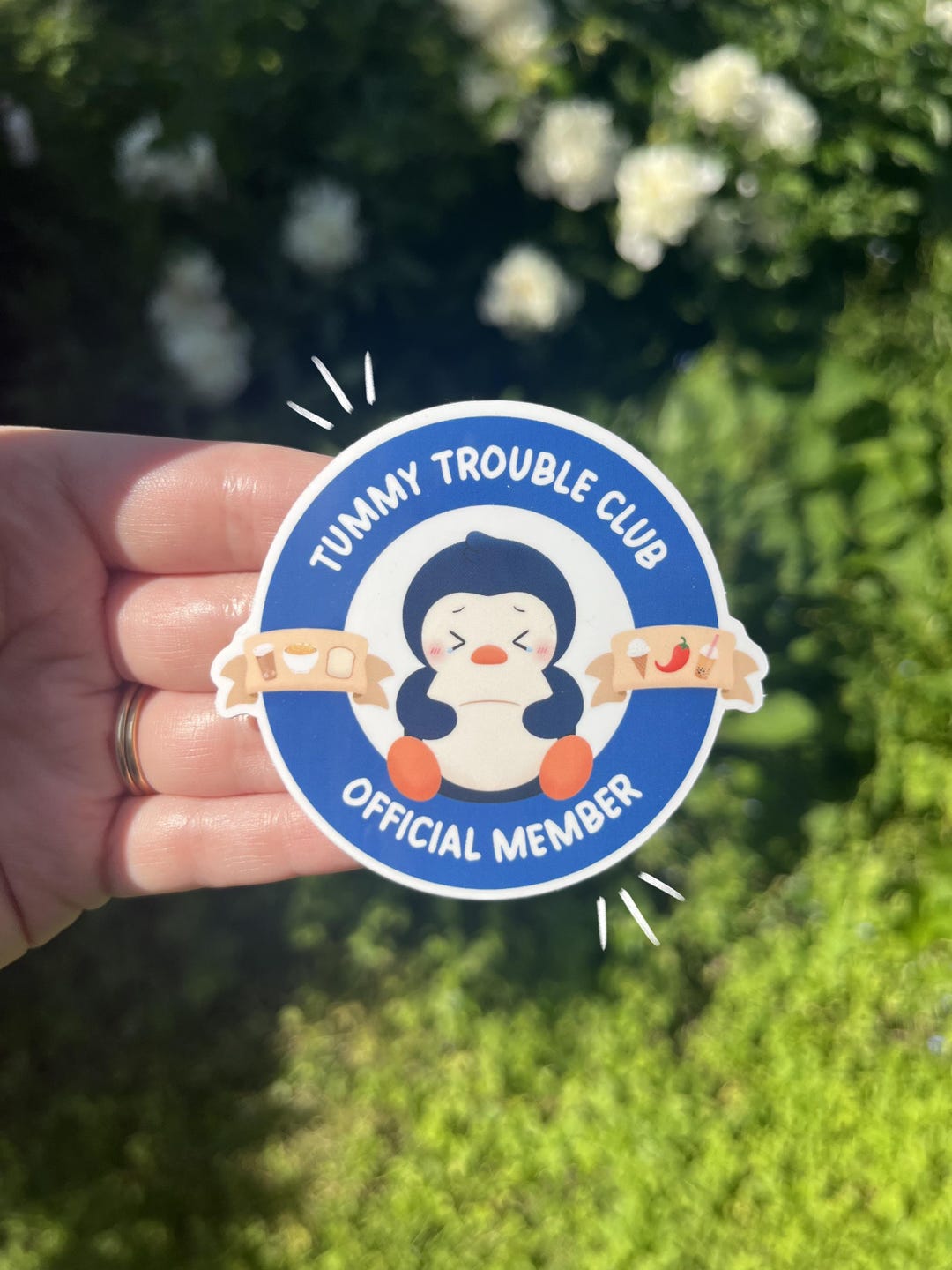 Tummy Trouble Club Official Member Sticker | Vinyl Waterproof Sticker ...