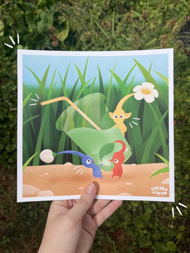 Matcha Pikmin | 8 X 8 Inch Video Game Art Print - Etsy