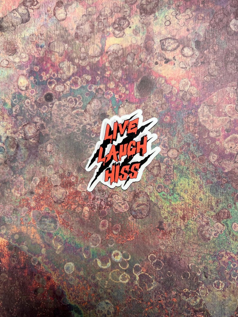 Live Laugh Hiss Sticker - Etsy