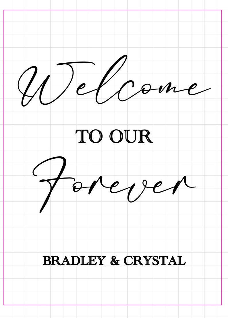 Custom Wedding Sign Decal - Etsy