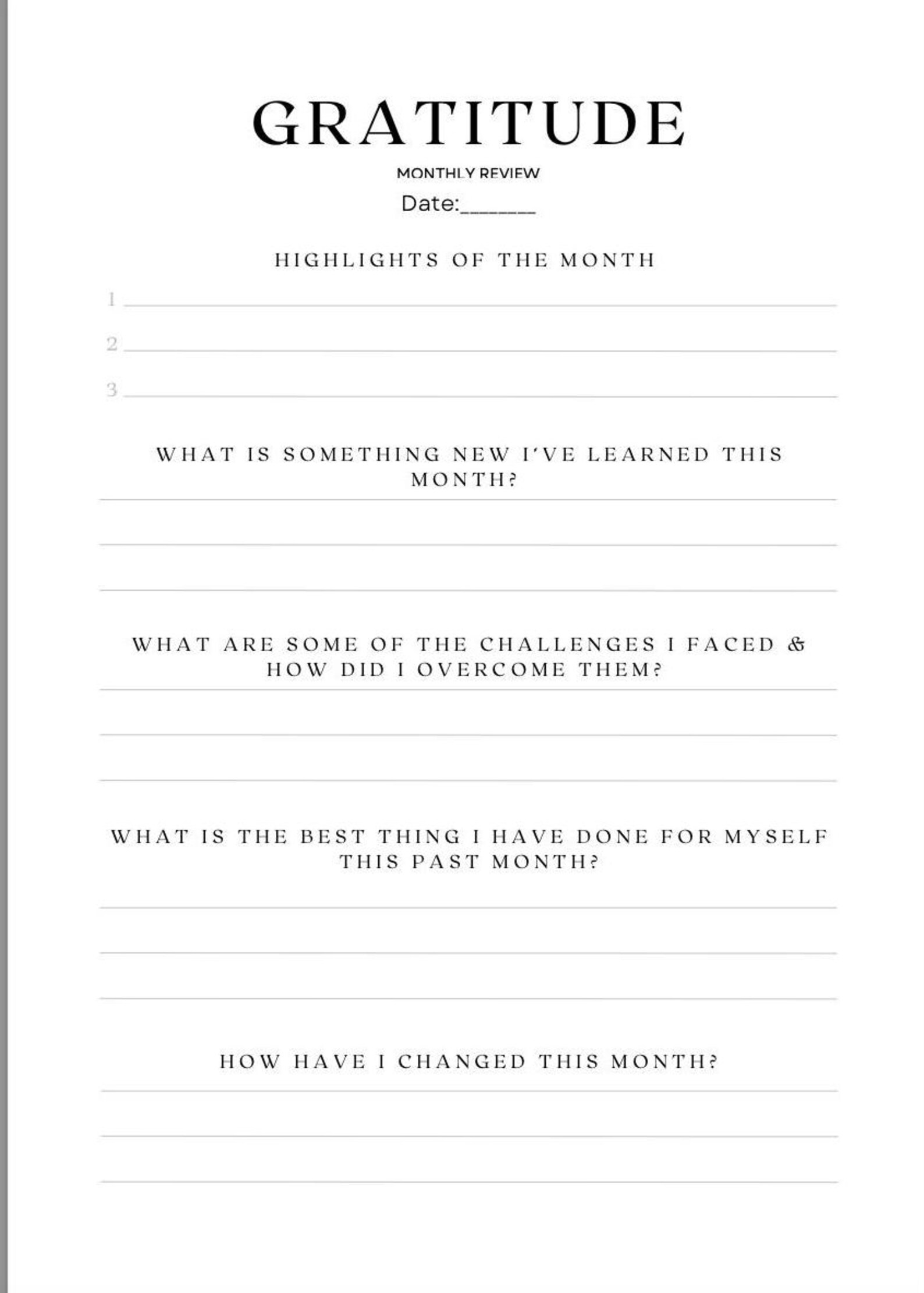 Daily Gratitude Morning & Evening Check-in Reflection With Bonus ...