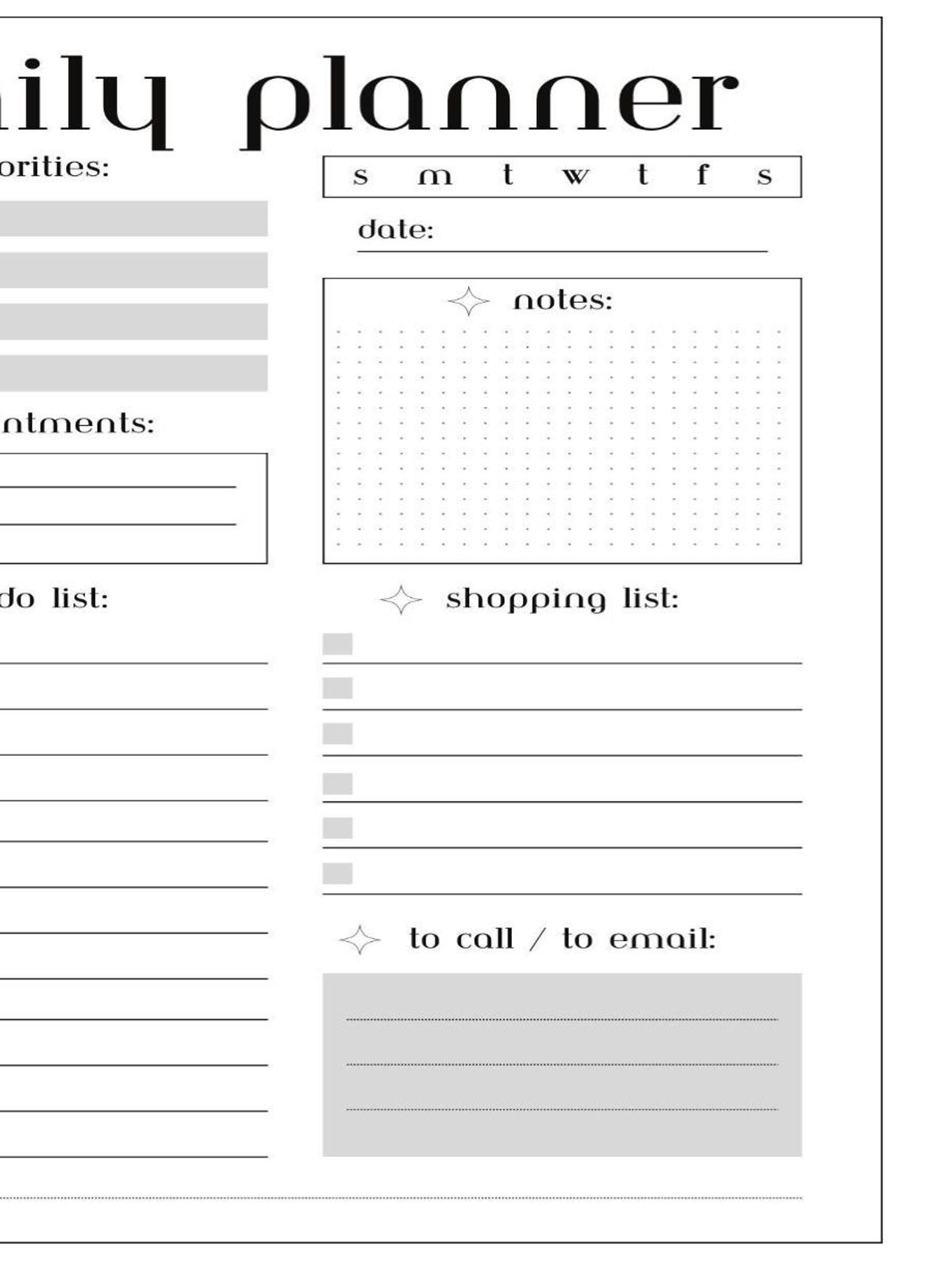 Elegant Daily To-do List Planner and Schedule Download, Printable - Etsy