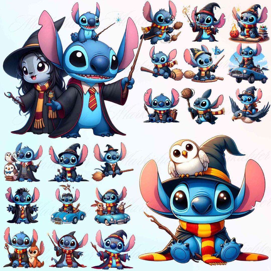 Wizard Stitch Png Bundle, Disn3y Stitch Wizard Png, Clipart Stitch ...