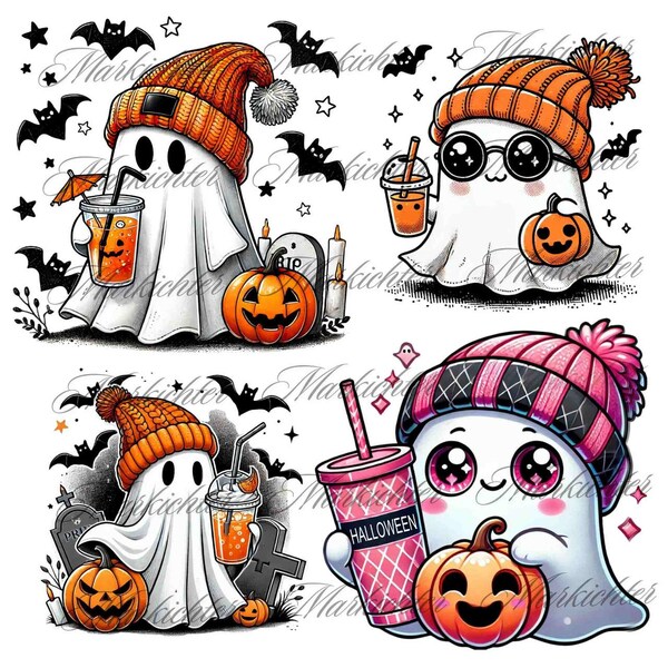 Cute Ghost Png - Etsy