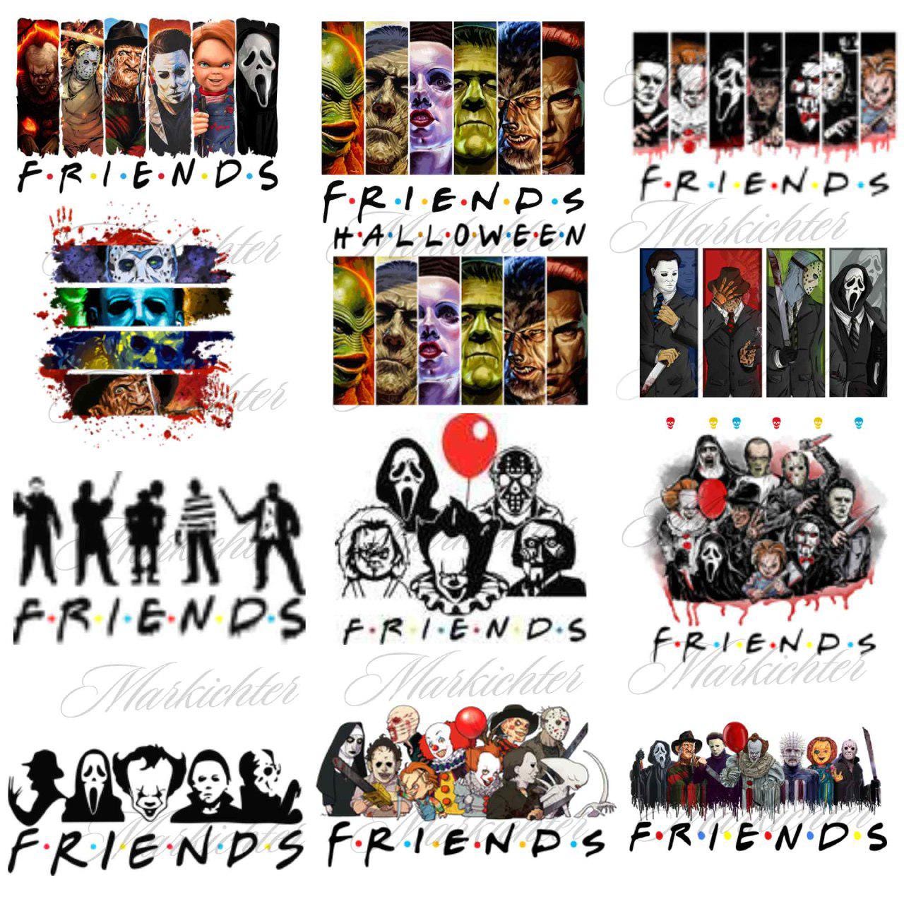 Horror Characters Movie Png Bundle, Horror Friends Png, Halloween ...