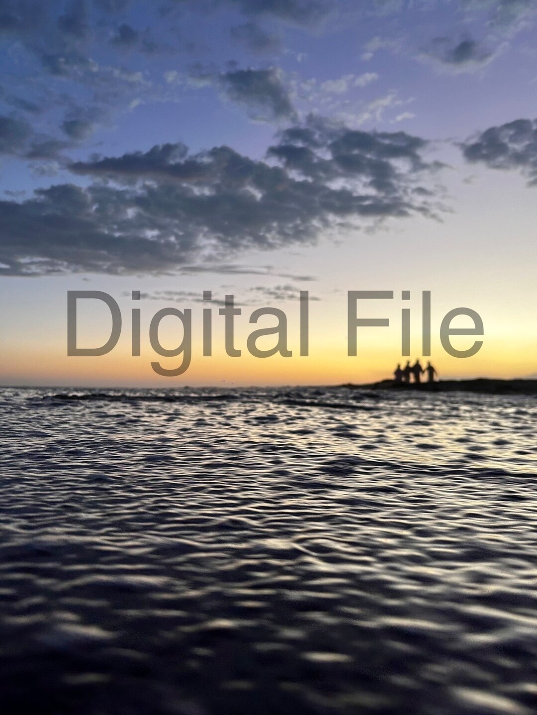 Ocean Water Moving Ripple Effect With Sunset and Clouds - Etsy