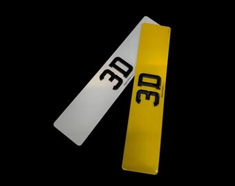 5D Number Plate (standard UK Size ) - Road Legal - Etsy UK