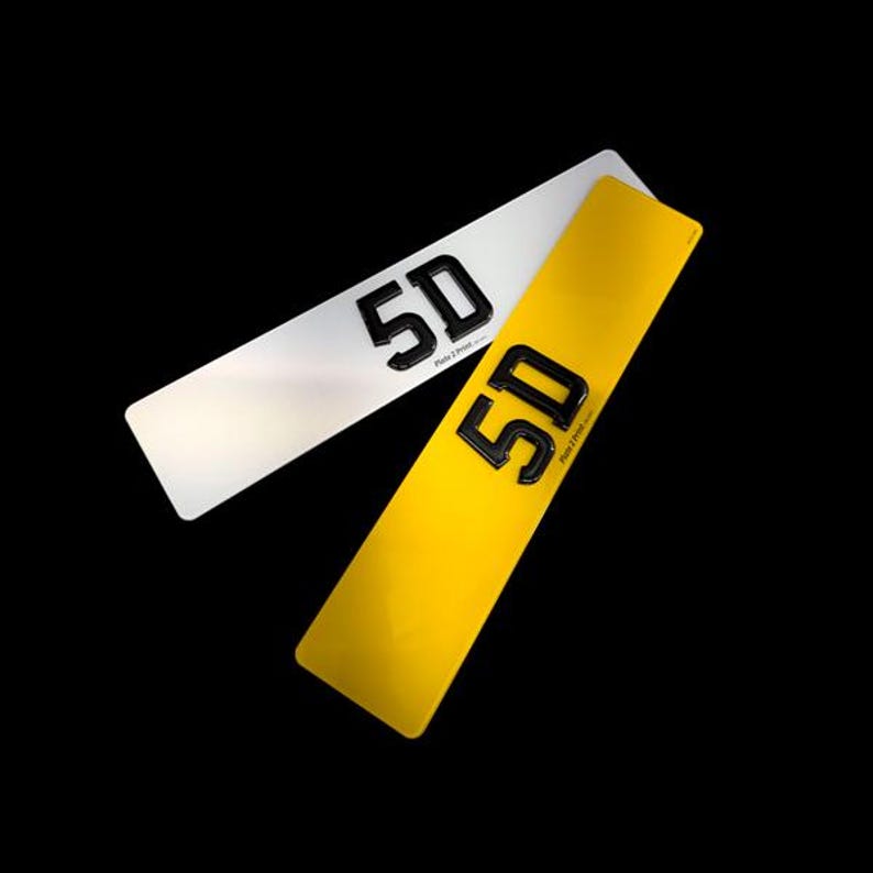 5D Number Plate (standard UK Size ) - Road Legal - Etsy UK