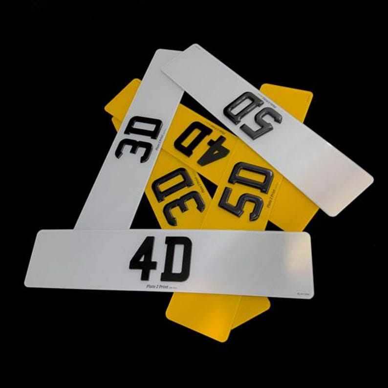5D Number Plate (standard UK Size ) - Road Legal - Etsy UK