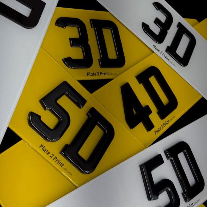 5D Number Plate (standard UK Size ) - Road Legal - Etsy UK