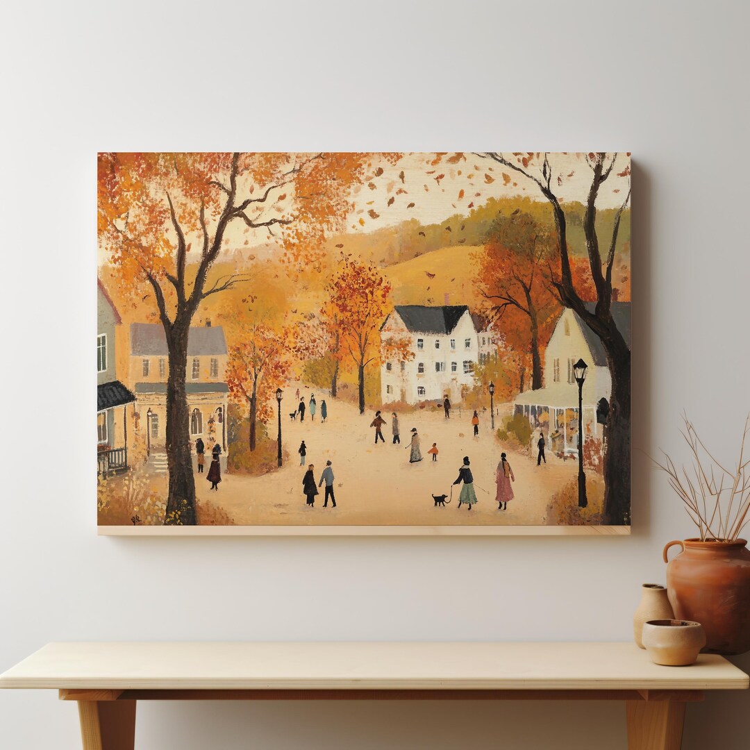 Printable Warm Tone Autumn Wall Art Cozy Cottagecore Decor Idea ...