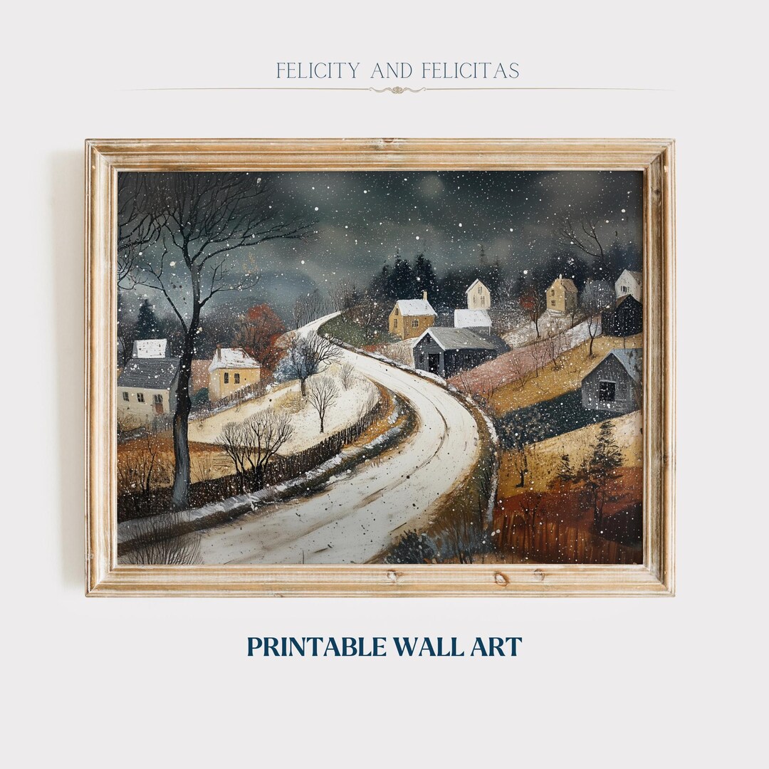 Moody November Printable Wall Art, Winter Landscape Printable, Cozy ...