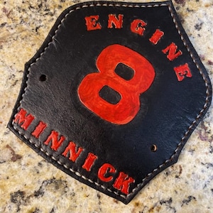 Custom Leather Firefighter Helmet Shield: Handmade Fireman Gift - Etsy