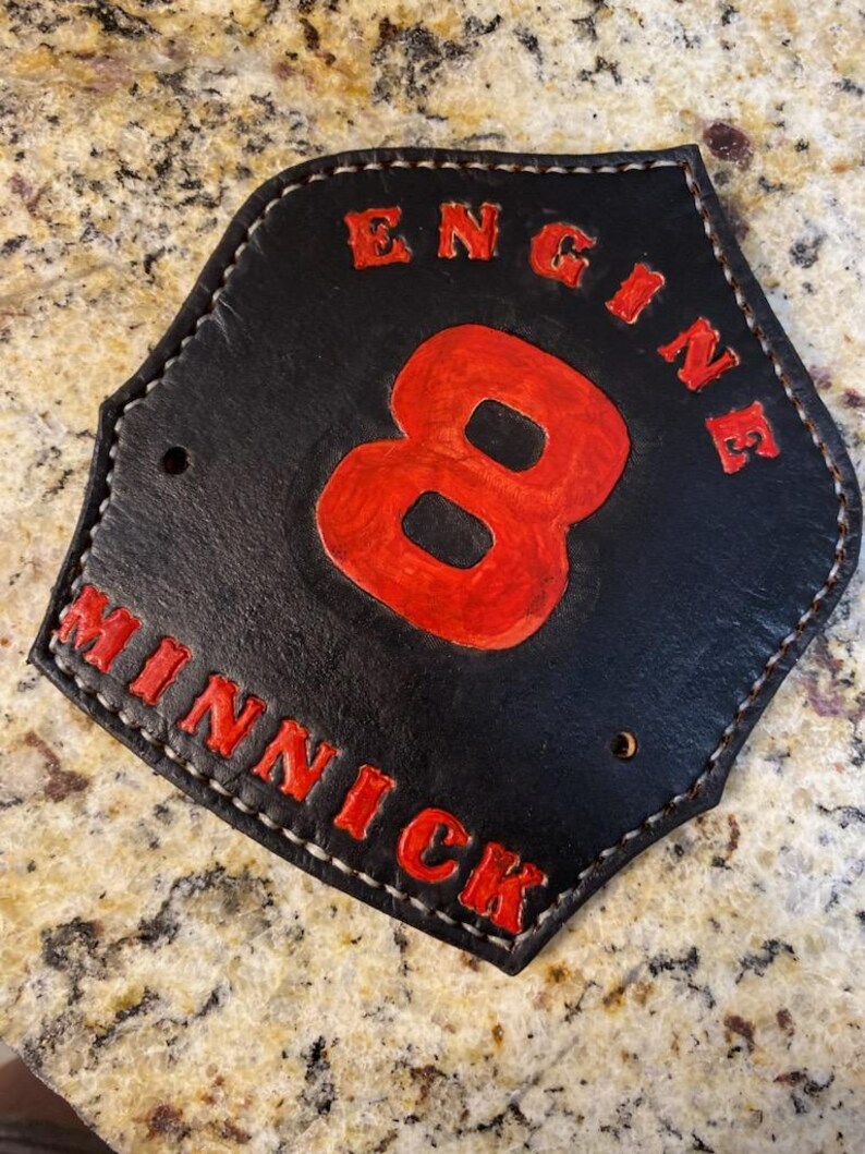 Custom Leather Firefighter Helmet Shield: Handmade Fireman Gift - Etsy