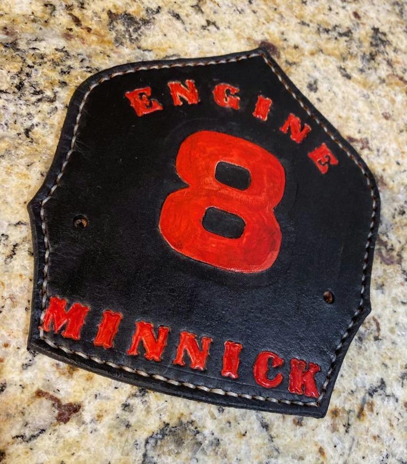 Custom Leather Firefighter Helmet Shield: Handmade Fireman Gift - Etsy