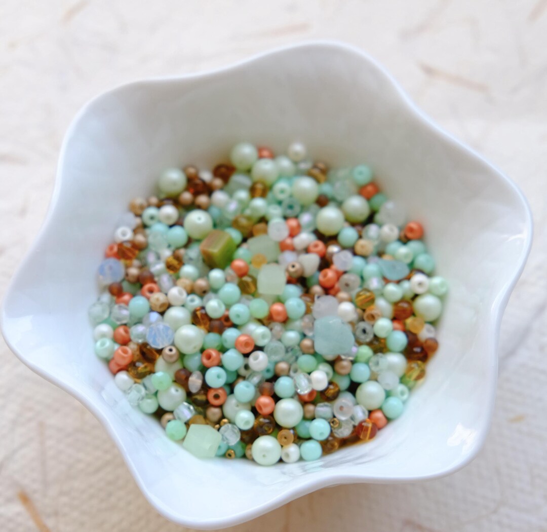 Choc Mint Glass Bead Soup Mix | DIY Beads, 30g - Etsy