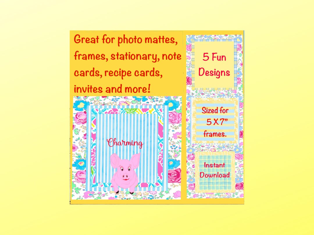 Handmade Photo Frames, Recipe Cards, Invites, Stationary and More! 5x7 ...