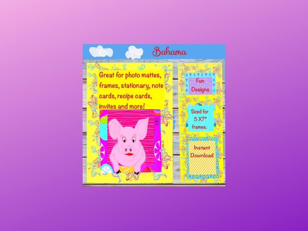 Illustrated Photo Frames, Recipe Cards, Stationary, Invites and More ...