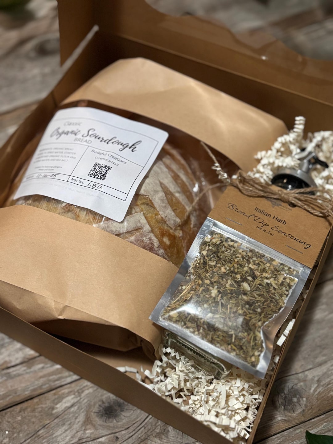 Artisan Sourdough Bread Baking Gift Set: Organic Sourdough, Oil ...