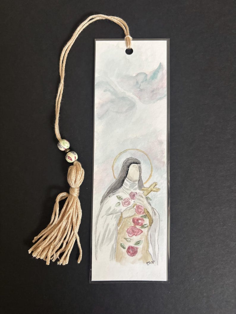 Saint--hand Painted Watercolor 2x7 Bookmark--not a Print--custom ...