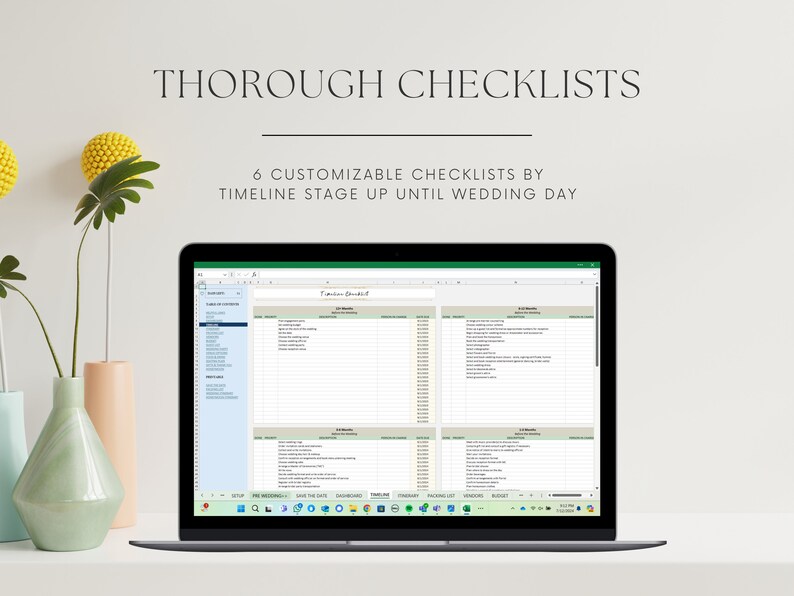 ULTIMATE Wedding Digital Planner Wedding Planning Spreadsheet Organizer ...