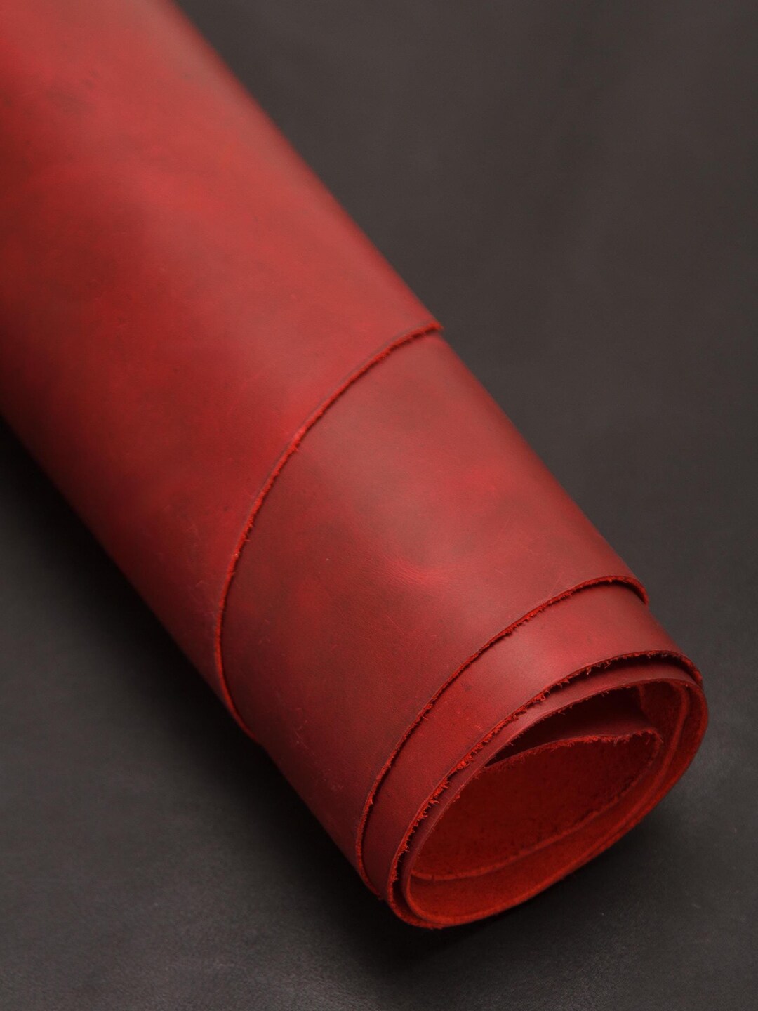 Red Crazy Horse Full Grain Leather, 1.6-1.8mm Cowhide - Etsy