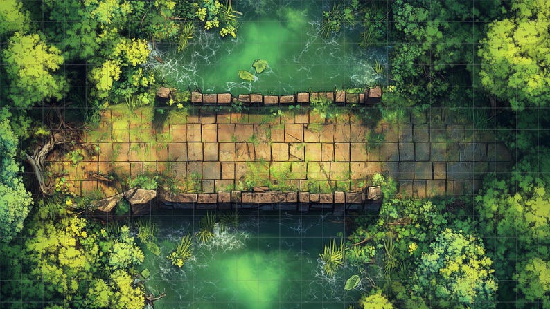 Dnd Swamp Bridge Battlemap - Etsy