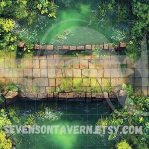 D&D Swamp Bridge Digital Map RPG Battle Map for Virtual Tabletop VTT - Etsy