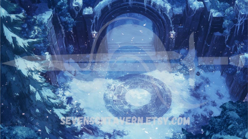 D&D Snow Arena Digital Map RPG Battle Map for Virtual Tabletop VTT - Etsy