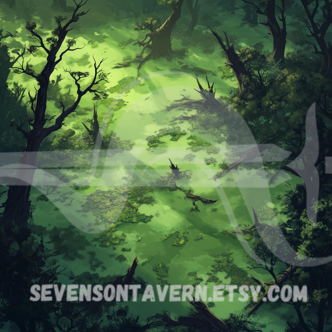 D&D Bog Digital Map RPG Battle Map for Virtual Tabletop VTT - Etsy