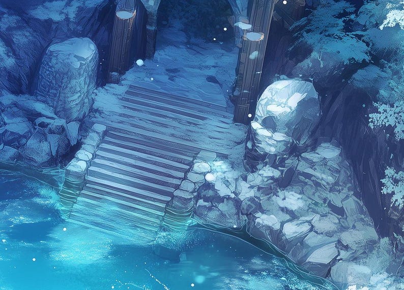 Dnd Mountain Lake Battlemap - Etsy