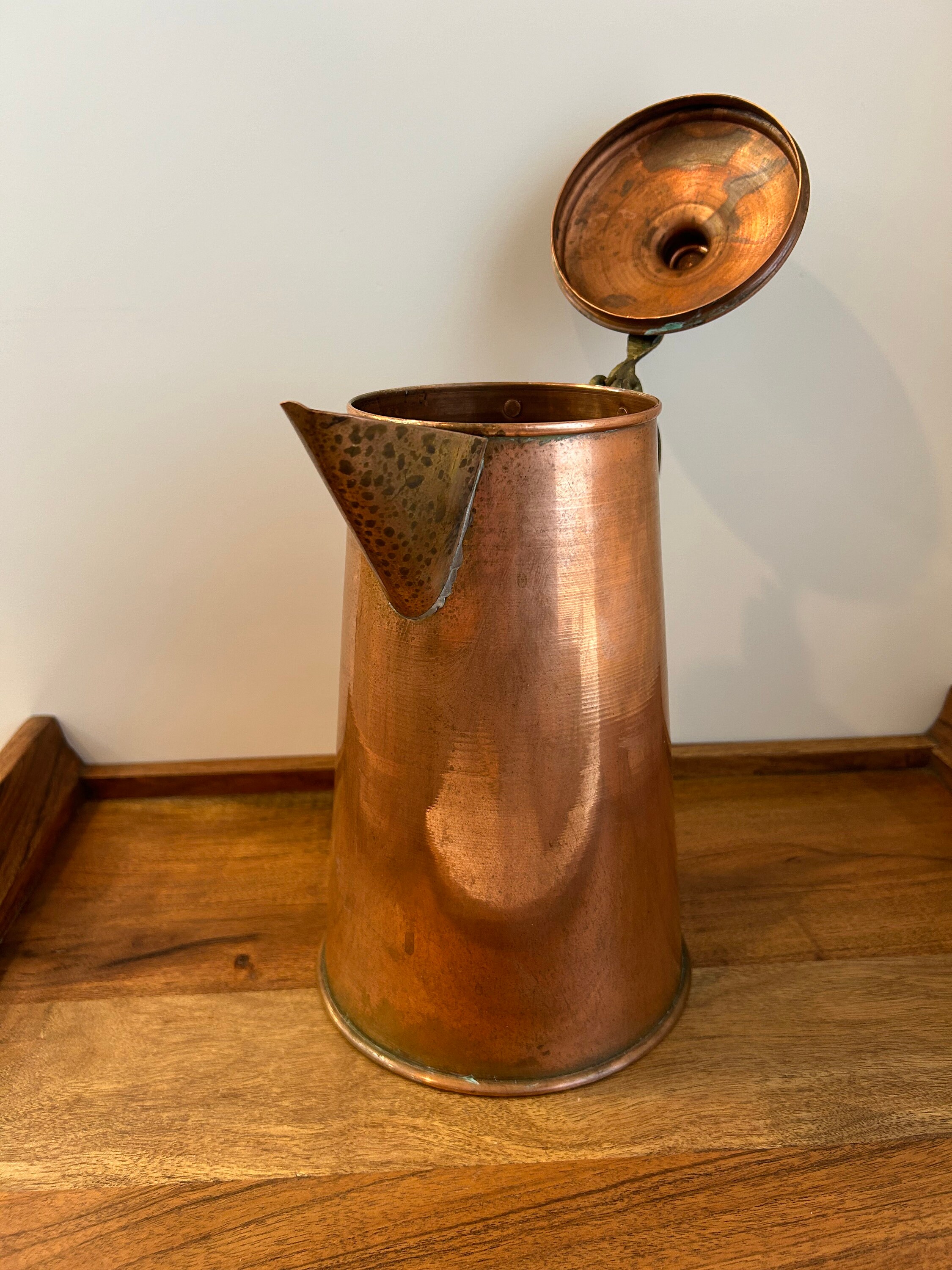 Vintage Rustic Copper Teapot Coffee Pot Kettle Made in Turkey - Etsy