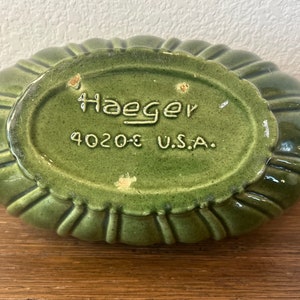 Vintage Haeger 4020C USA Green Ribbed Ceramic Planter - Etsy