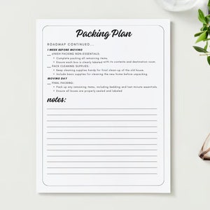 Moving Guide Checklist Simple Packing Moving Kit Planner List Easy ...
