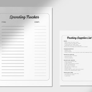 Moving Guide Checklist Simple Packing Moving Kit Planner List Easy ...