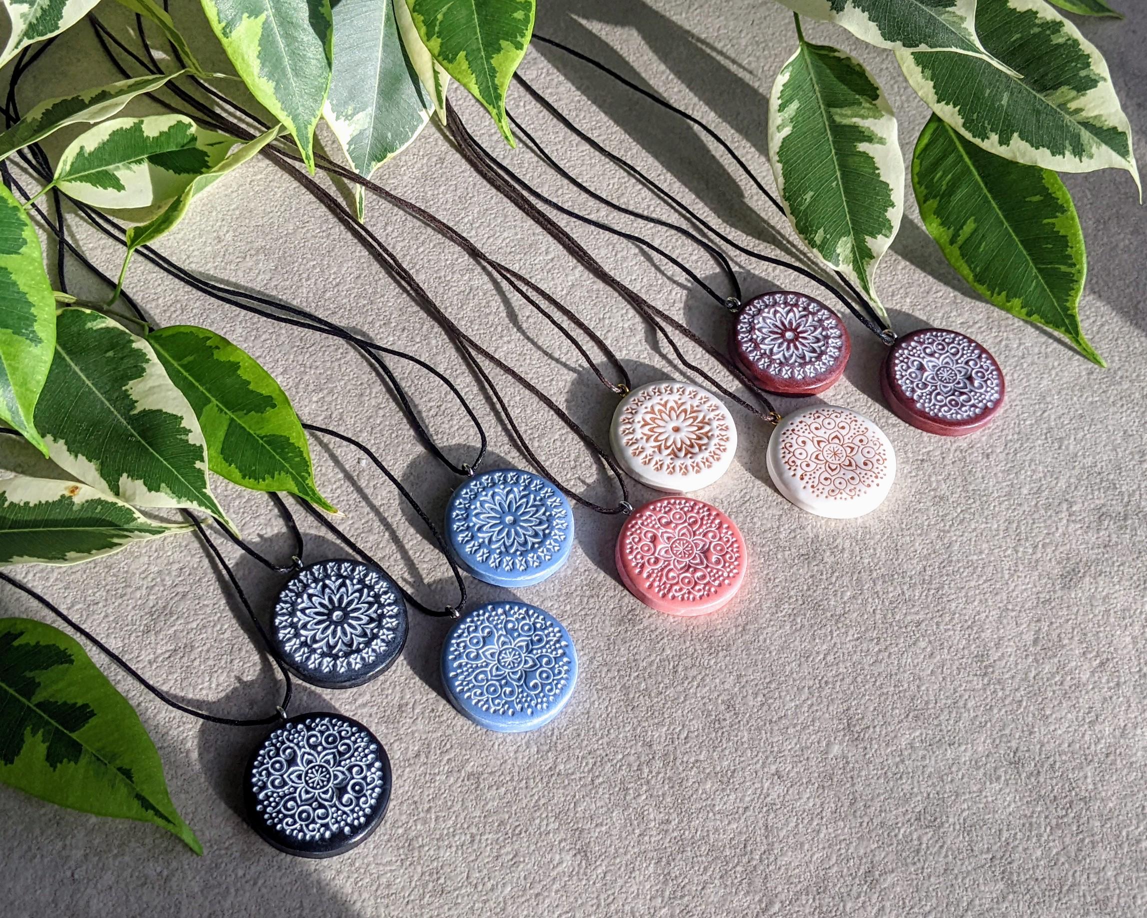 Valencian Mandala Embossing Pendant / Medallion Necklace Made of ...