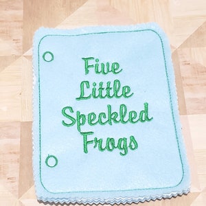 Busy Book, 5 Little Speckled Frog Finger Puppets, Quiet Book Page ...