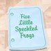 Busy Book, 5 Little Speckled Frog Finger Puppets, Quiet Book Page ...
