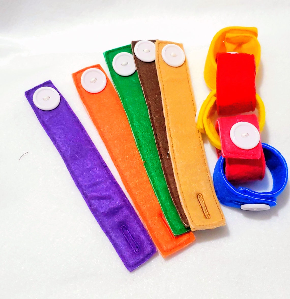 Felt Button Chains Set of 10 Loops Busy Bags Perfect for Party - Etsy