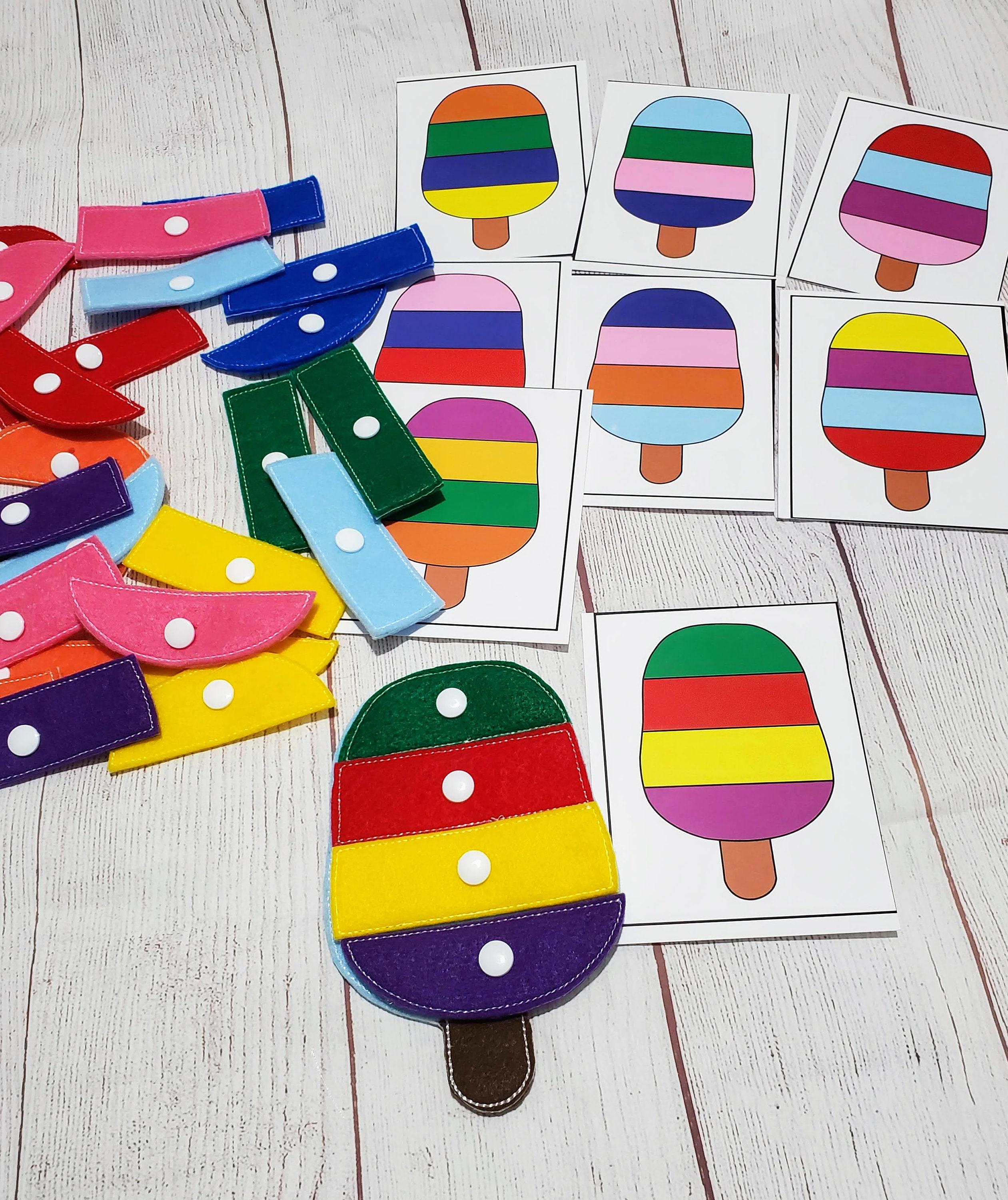Color and Size Sequencing Matching the Colors on the Cards Busy Bag ...