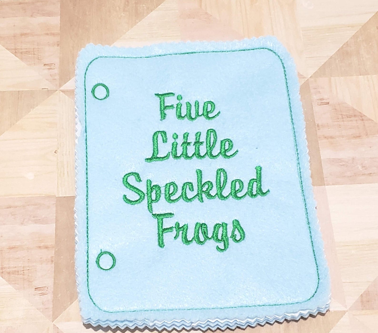 Felt Quiet Book Page, 5 Little Speckled Frogs Finger Puppets - Etsy