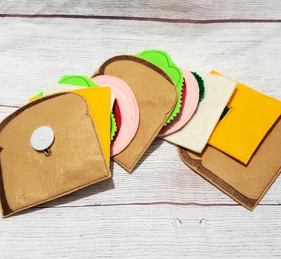 Felt sandwich button snake Deluxe set busy bag or quiet book project ...