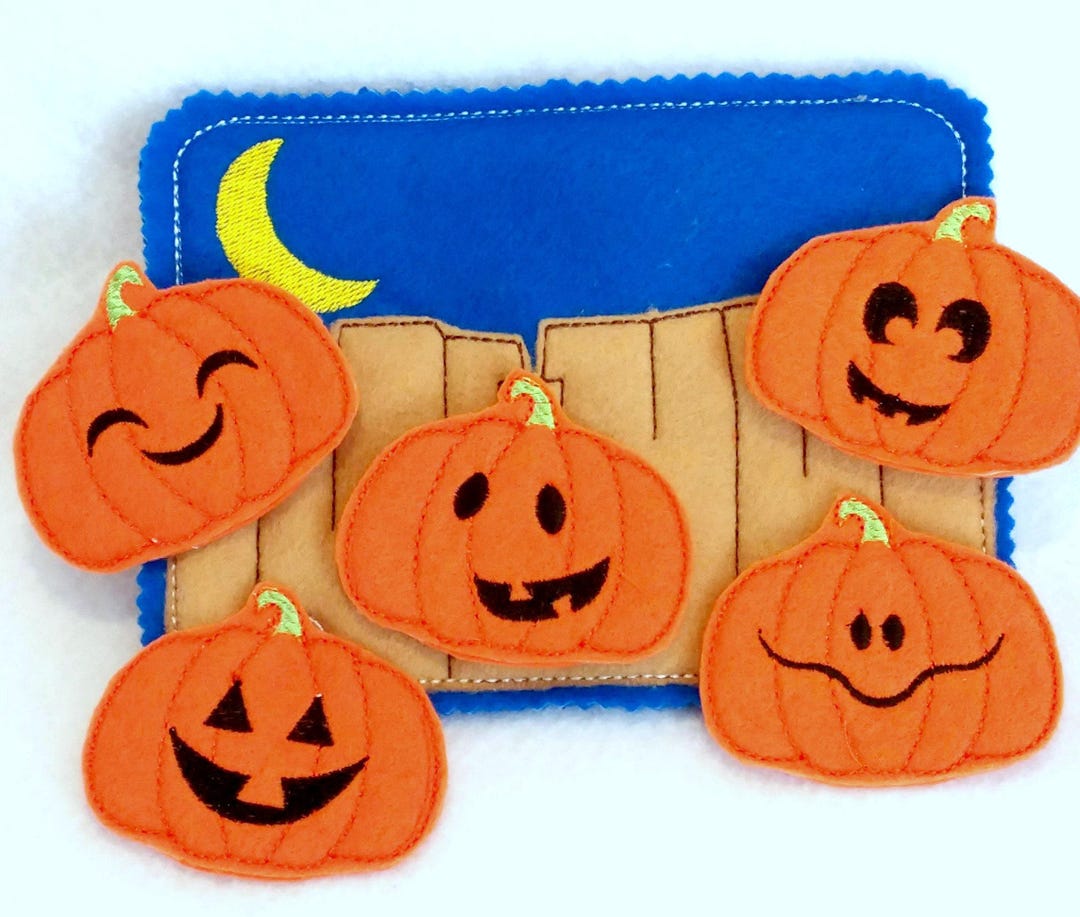Five Little Pumpkin Quiet Book Page for Toddlers With 5 Pumpkin Finger ...